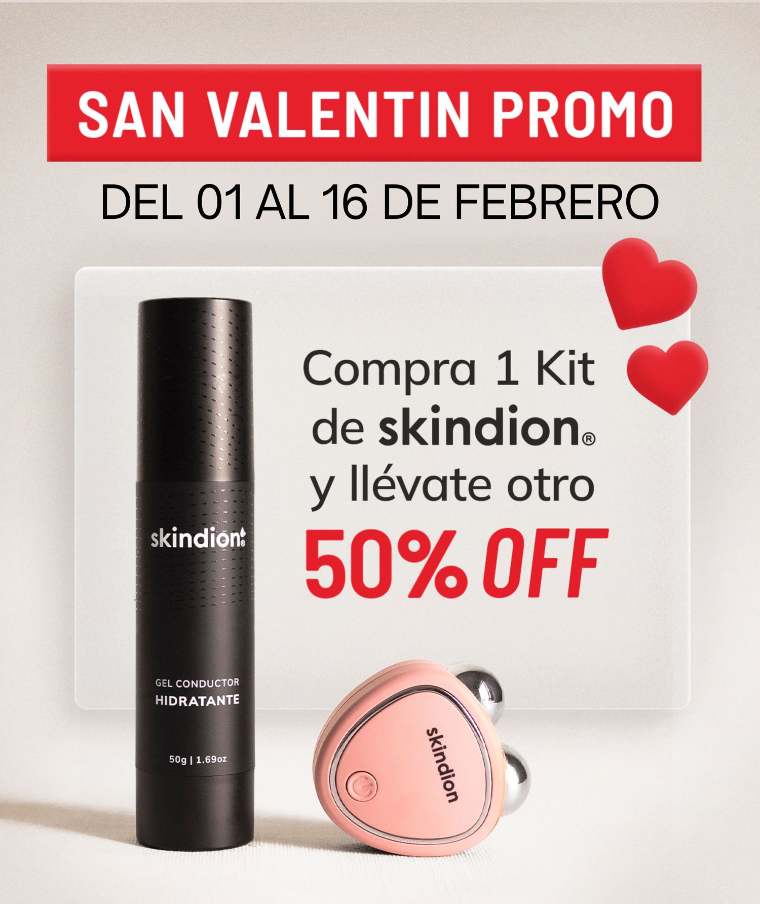 Dispositivo de Rejuvenecimiento Facial Skindion Rosa — Skindion MX