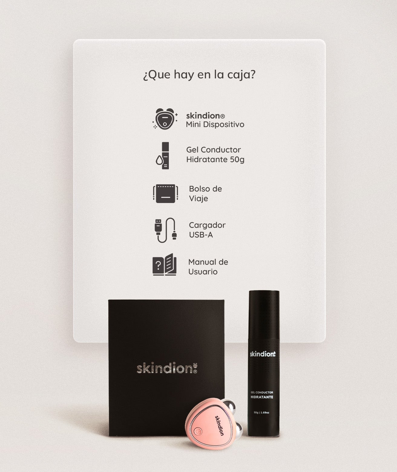 Dispositivo de Rejuvenecimiento Facial Skindion Rosa — Skindion MX